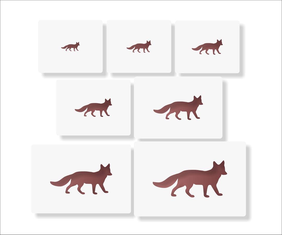 Fox Silhouette Stencil 7pack - Etsy