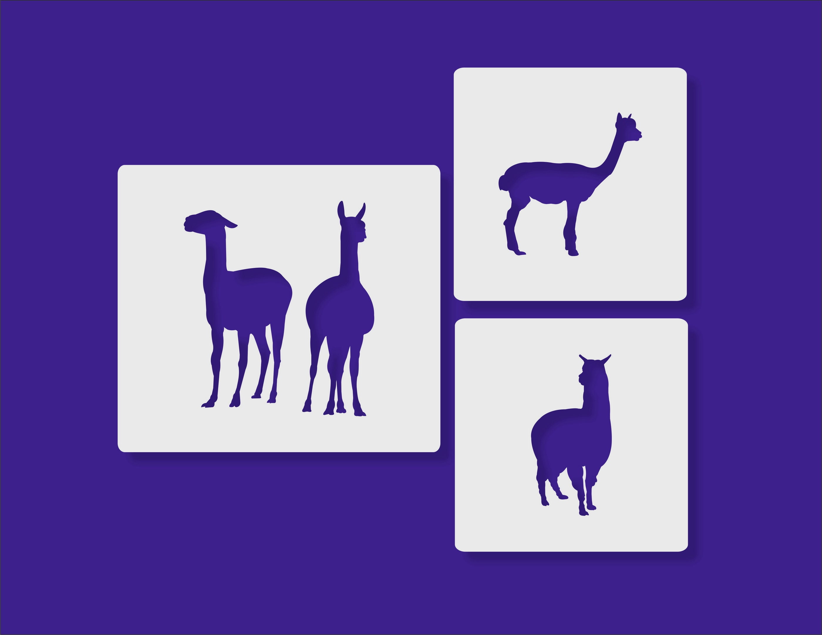 Alpaca Stencil 3Pack | Etsy