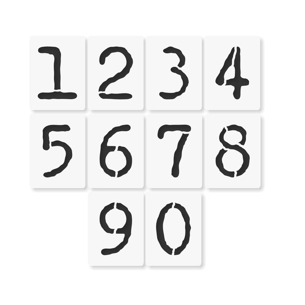Number stencil font - Etsy Schweiz