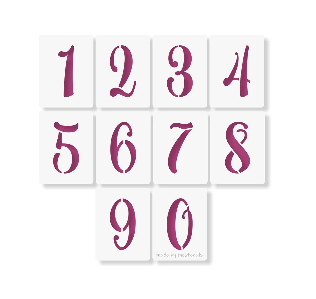 Number Stencil Zero to Nine Ten Stencils Reusable 350micron No28 - Etsy UK