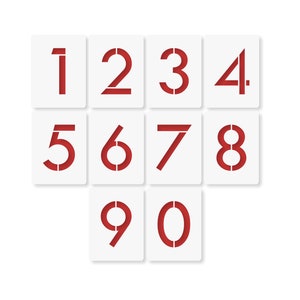 Number Stencils 10pack No.1007, Single Number Stencils, Reusable ...