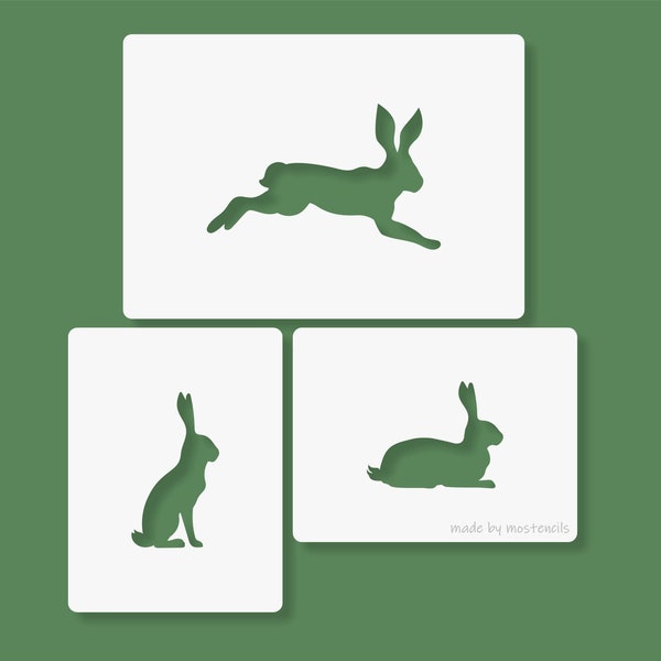 Rabbit Stencil - Etsy