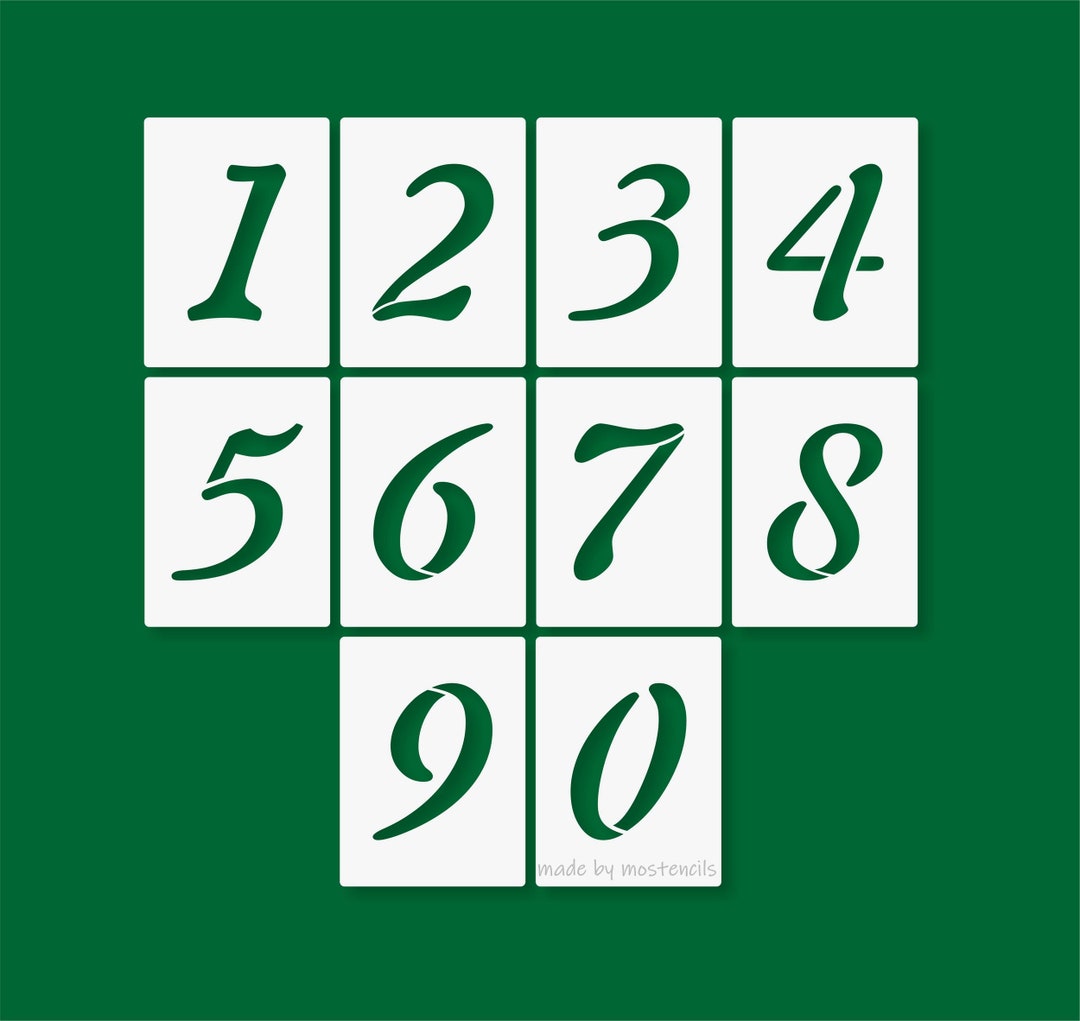 Number Stencil Zero to Nine Ten Stencils Reusable 350micron No007 - Etsy