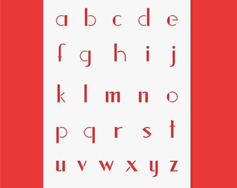 ALPHABET Font Asia A to Z 25mm Stencil DIN A4 - Etsy