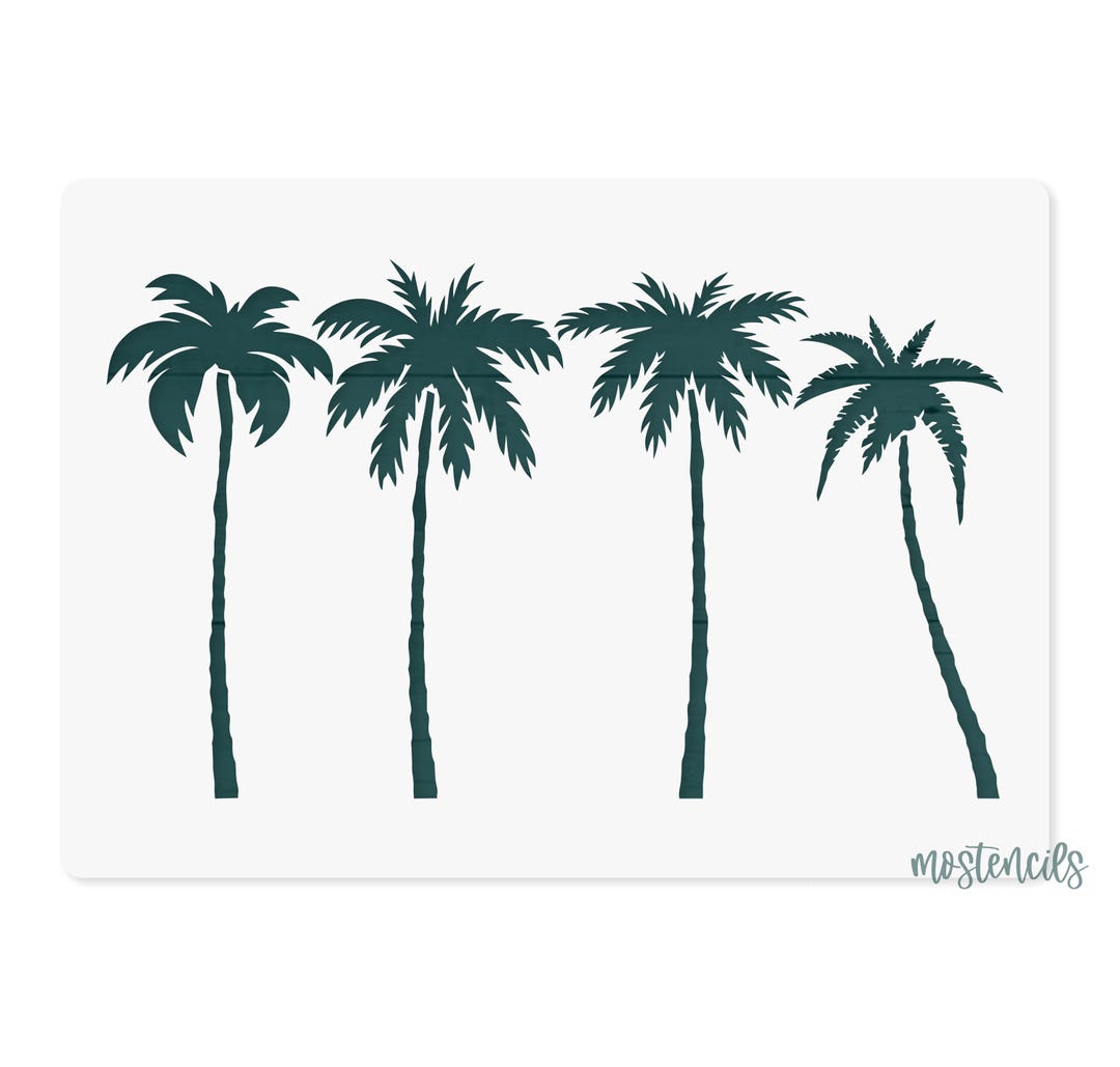 Palm Tree Stencil Reusable | Design Size 16X26.5 Cm - Etsy