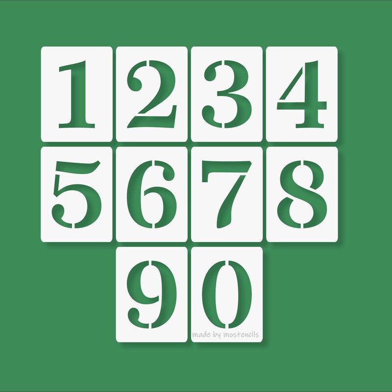 Stenciled Numbers - Etsy