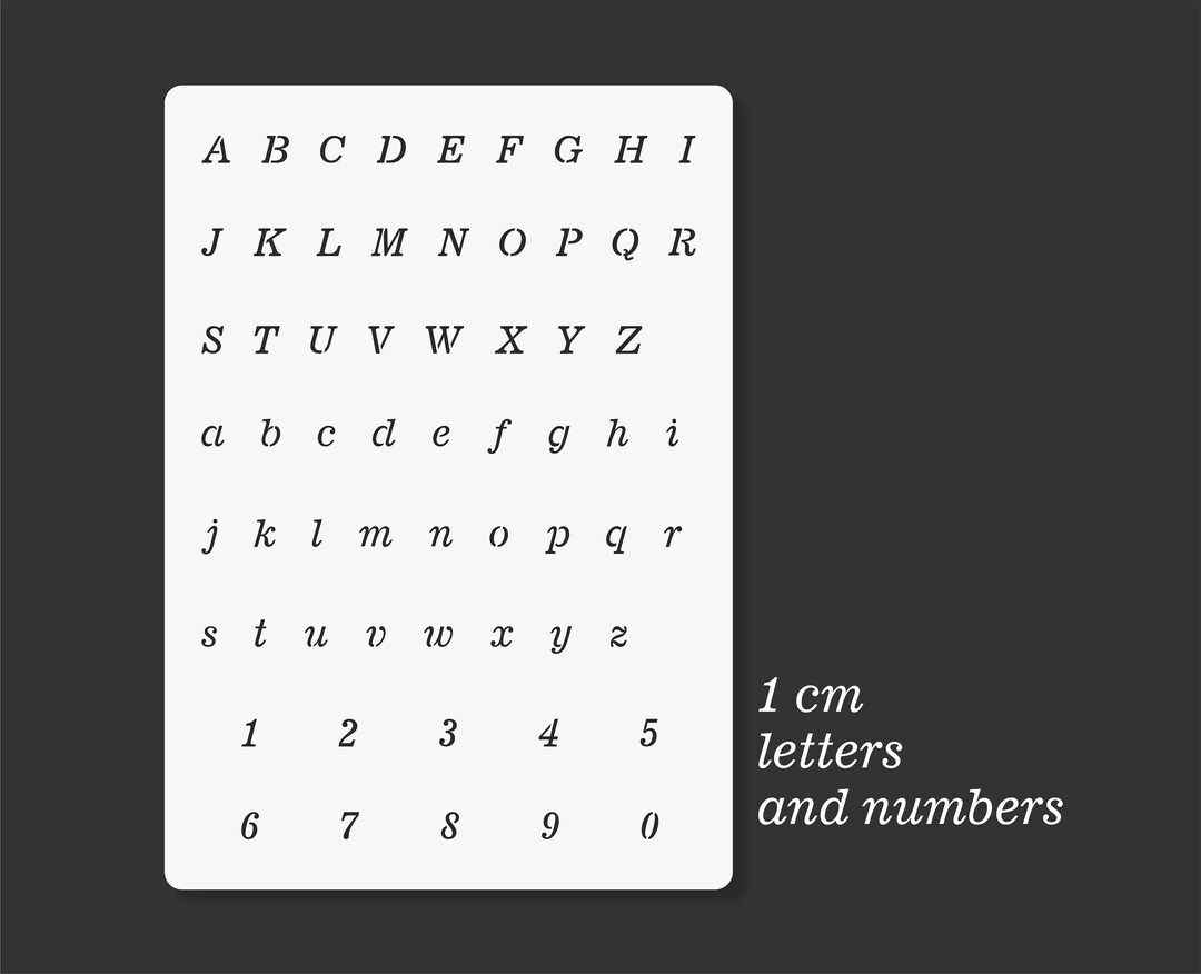Cursive Script 1 Cm Stencil A4 - Etsy UK