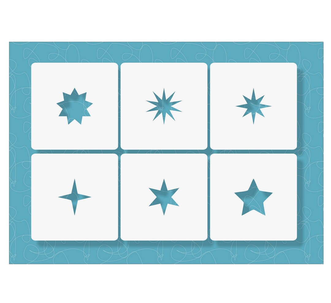 STAR Mix Stencil 6pack - Etsy