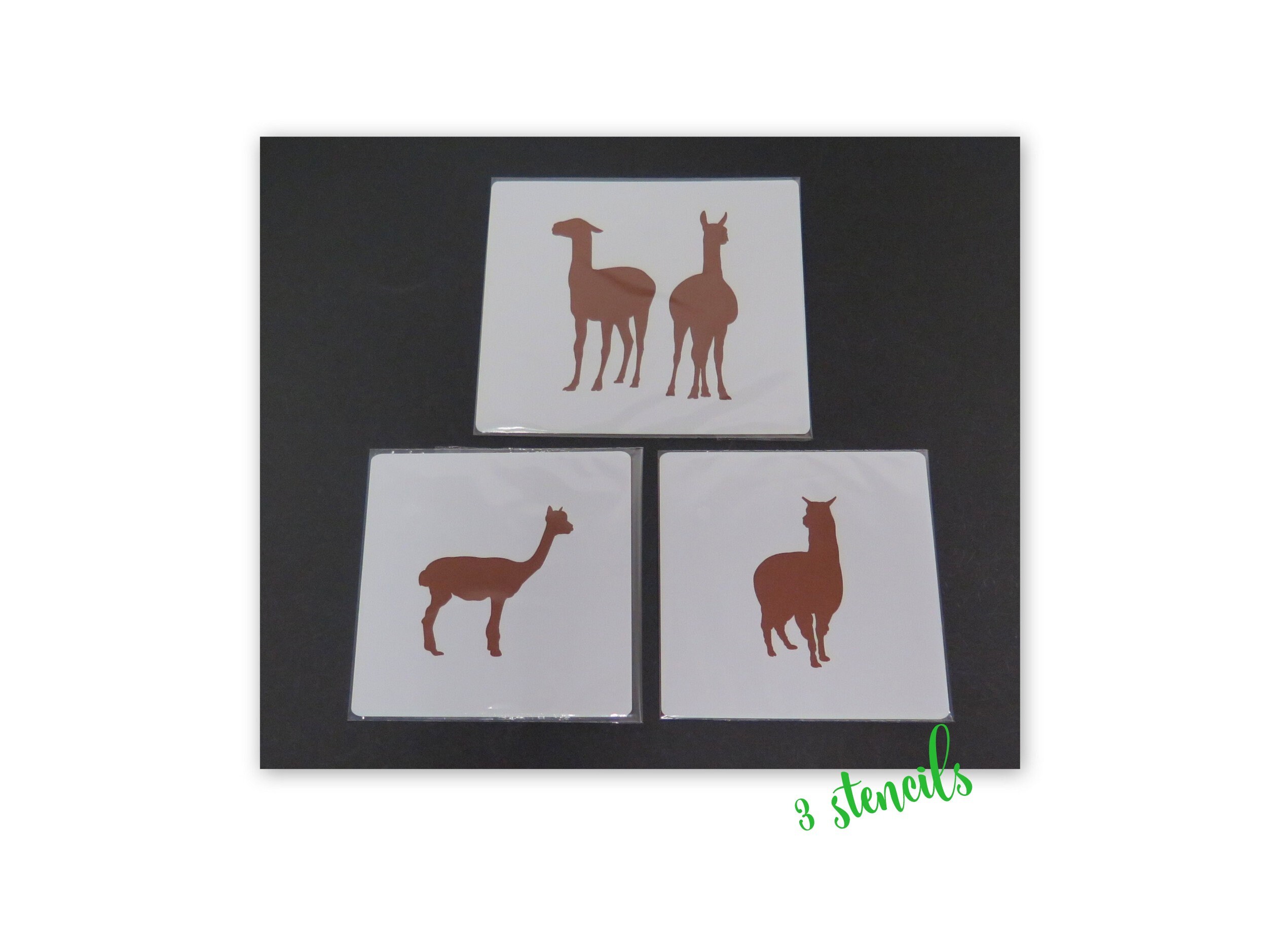 Alpaca Stencil 3Pack | Etsy