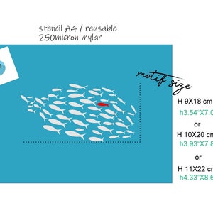 Groups of Sea Fish Stencil Reusable - Etsy
