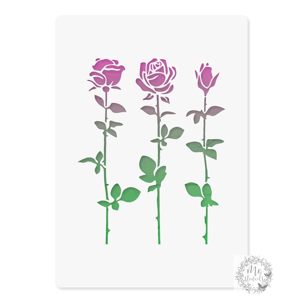 Rose Stencil - Etsy