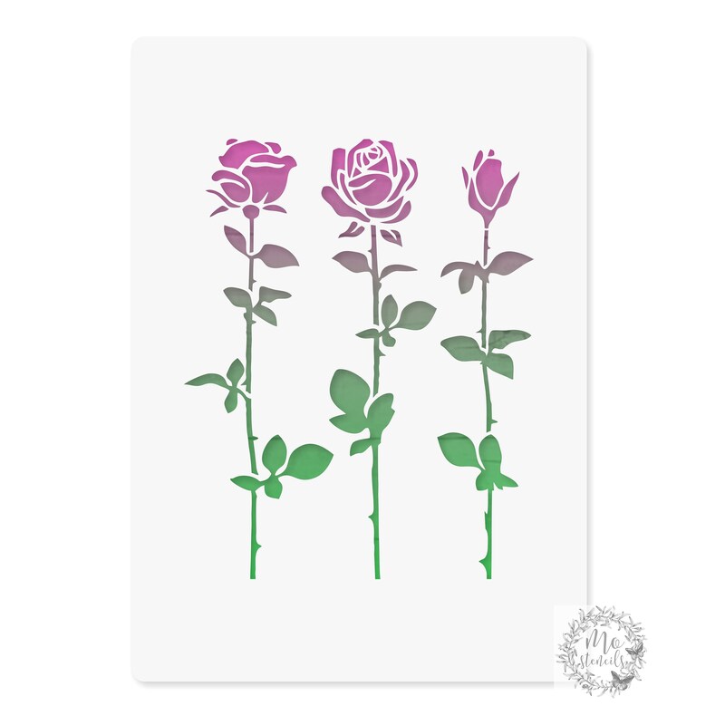 Rose Stencil - Etsy