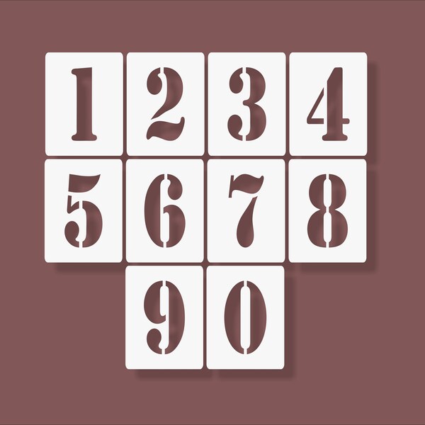 Number Stencils - Etsy