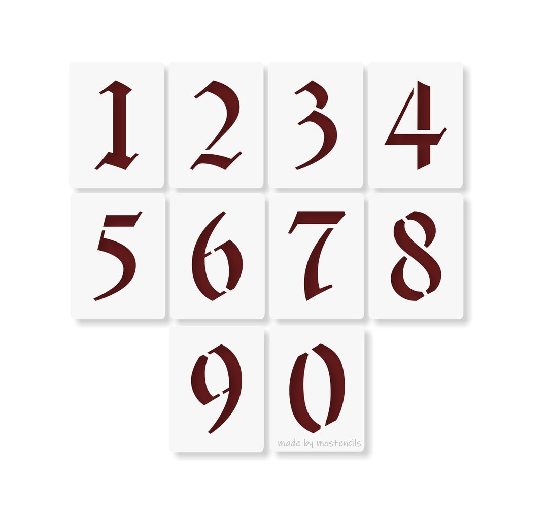Number Stencil Zero to Nine Ten Stencils Reusable 350micron No27 - Etsy