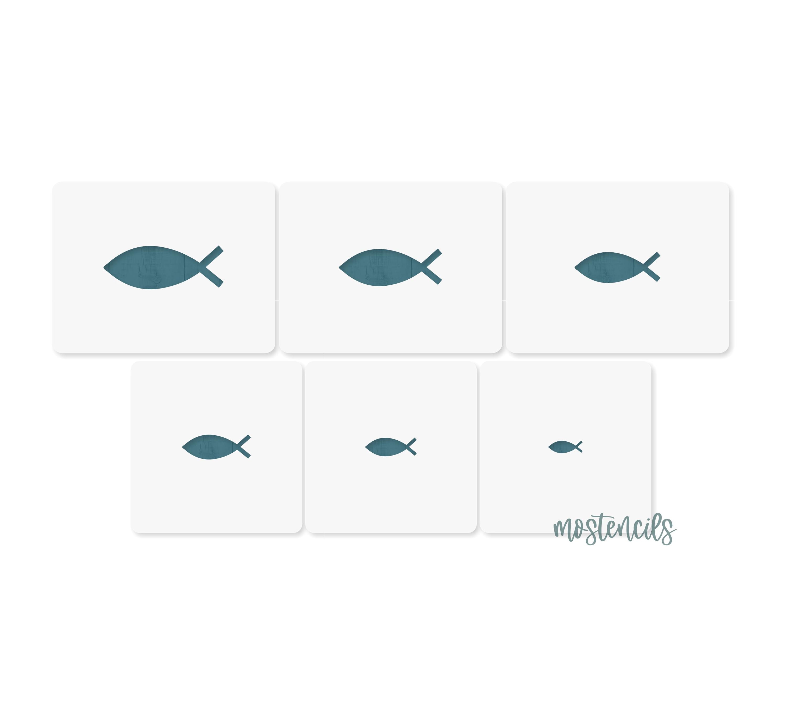 Christian Fish Symbol | Six Stencils Reusable - Etsy