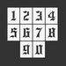 Number Stencils 10pack No.12, Single Number Stencils, Reusable Stencils ...