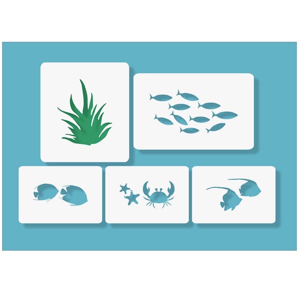 Sea Life Stencils - Etsy