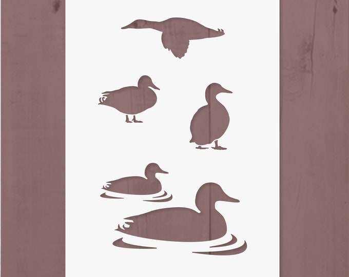 Duck Stencil, Reusable Duck Stencil, Art Stencil, DIY Craft Stencil ...