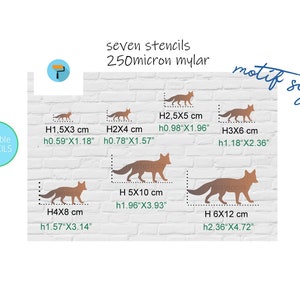 Fox Silhouette Stencil 7pack - Etsy