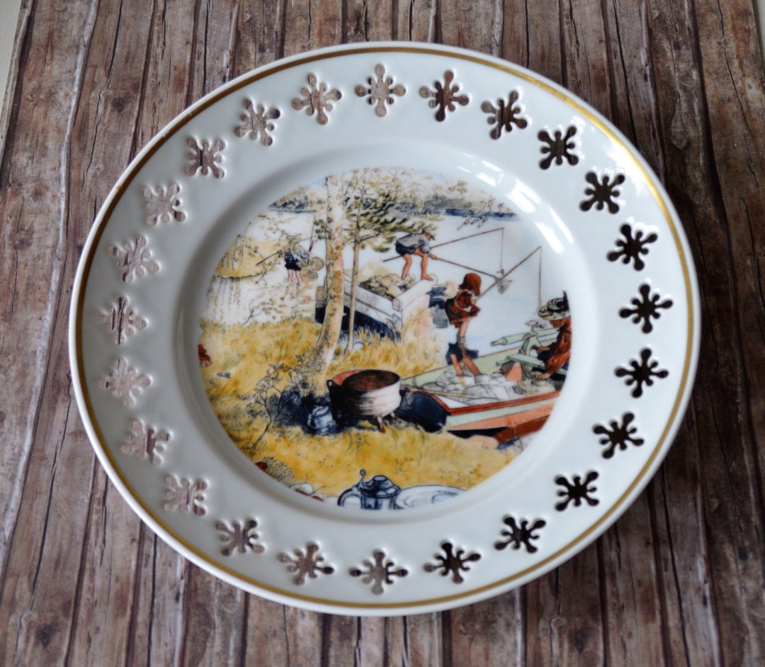 Plato Carl Larsson, diseño danés, Bing y Grondahl, porcelana danesa ...