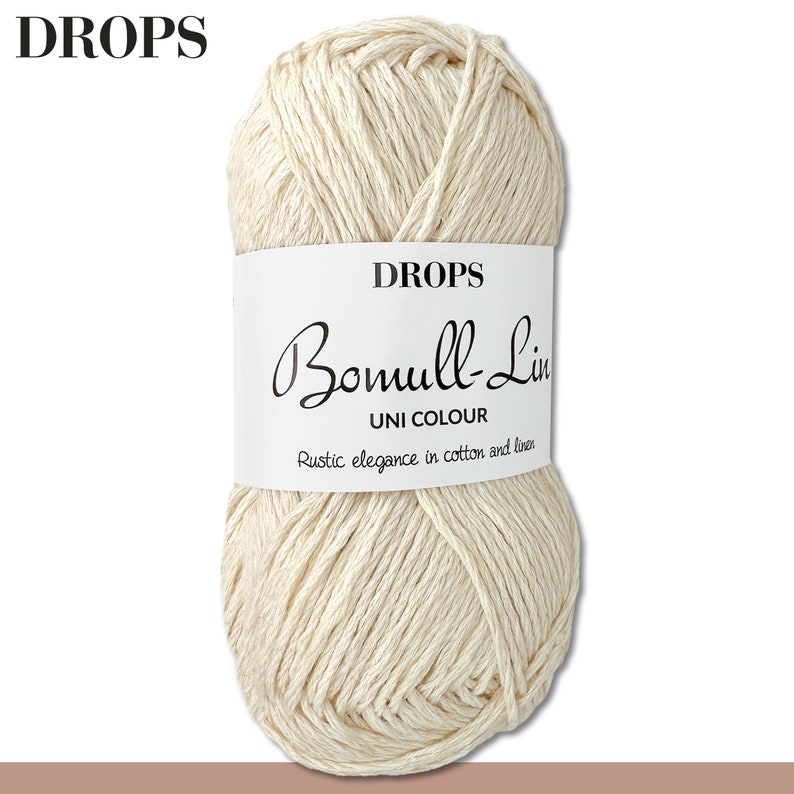 Drops 50g Bomull-lin Cotton Linen Knitting Crochet Wool Yarn 9 Colors ...