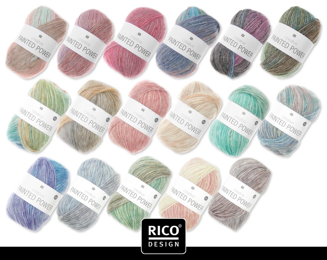 Rico Design 100 G Creative Painted Power Winter Wool Knitting Crochet ...