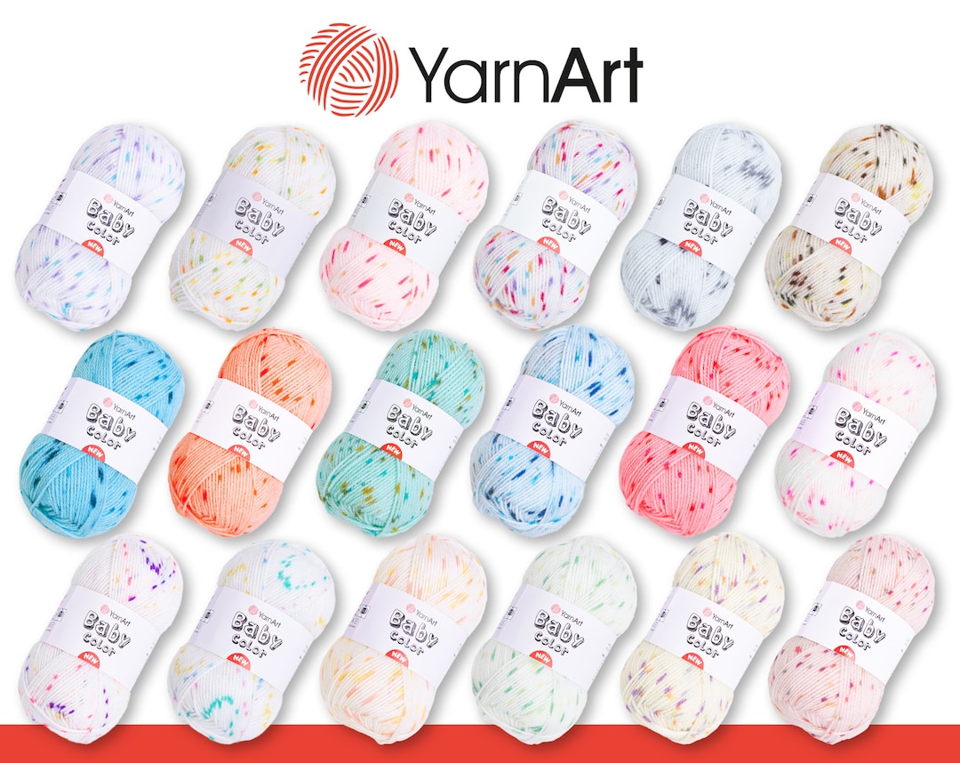 Yarnart 50g Baby Color Baby Wool Yarn Knitting Crochet Super Soft ...