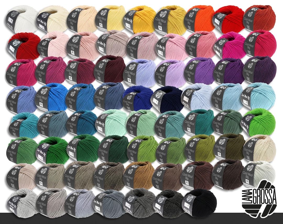 Lana Grossa 50 g Cool Wool Big Merinowolle extrafein Wolle Garn ...