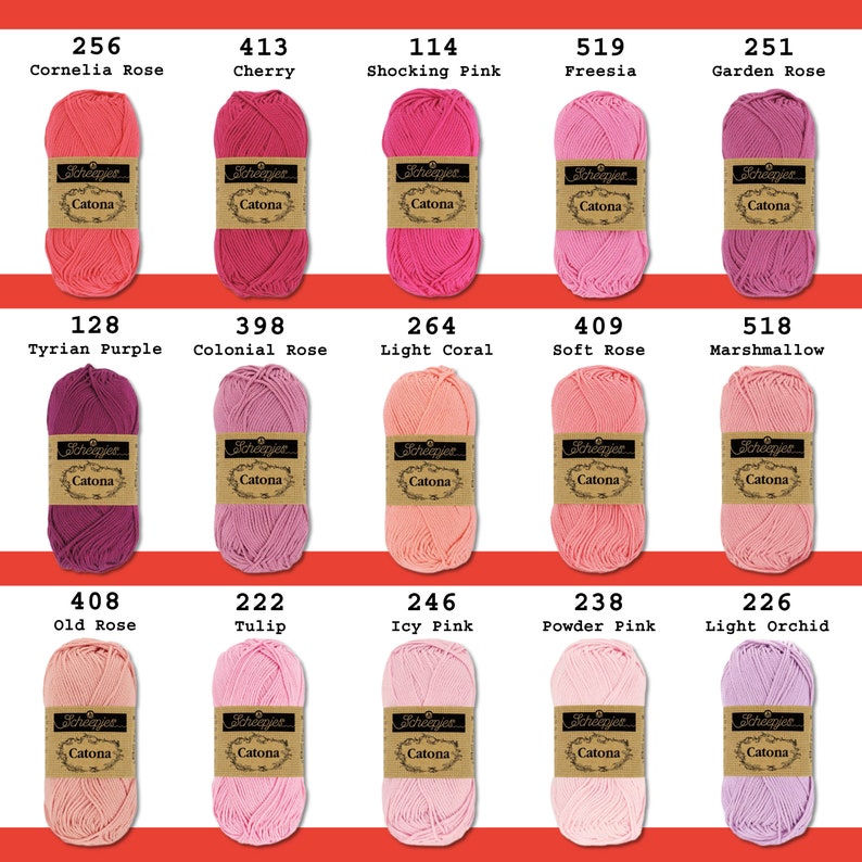 Scheepjes 50g Catona 100% Cotton Yarn Wool Knitting Crochet Amigurumi ...