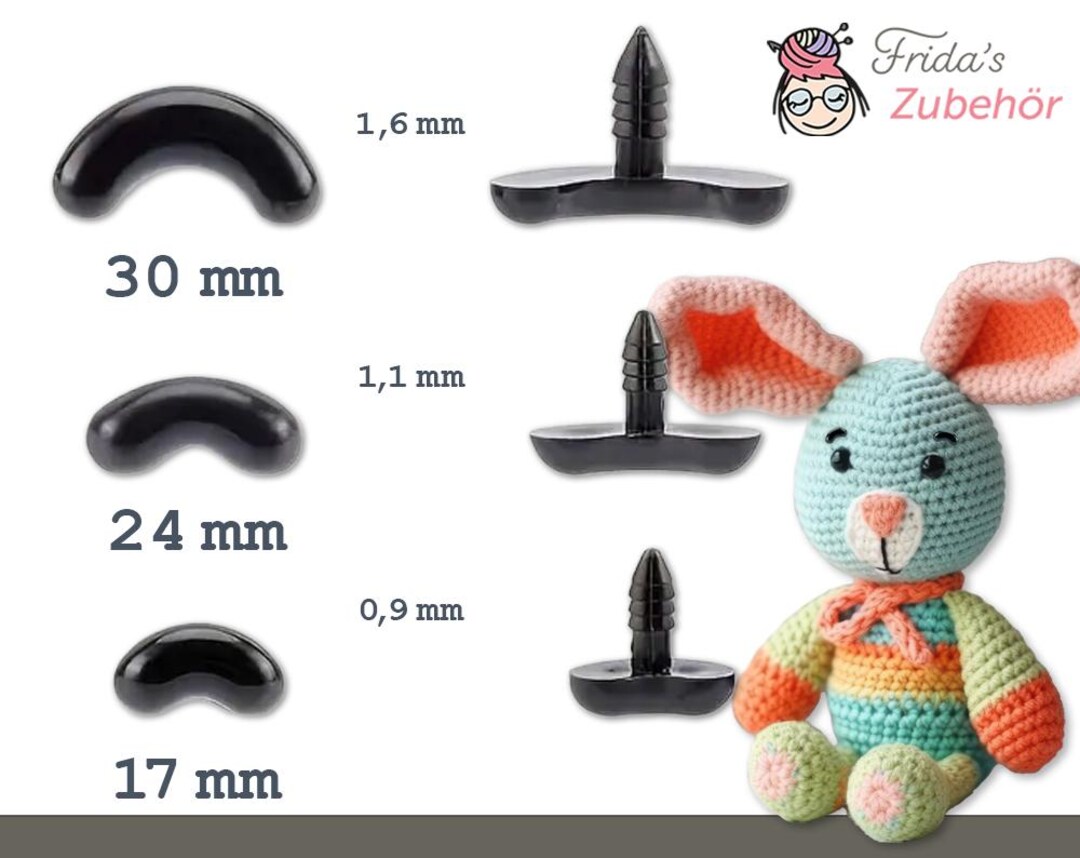 Frida's Safety Eyebrows 1 Pair Eyebrows Black Stuffed Animals Dolls ...