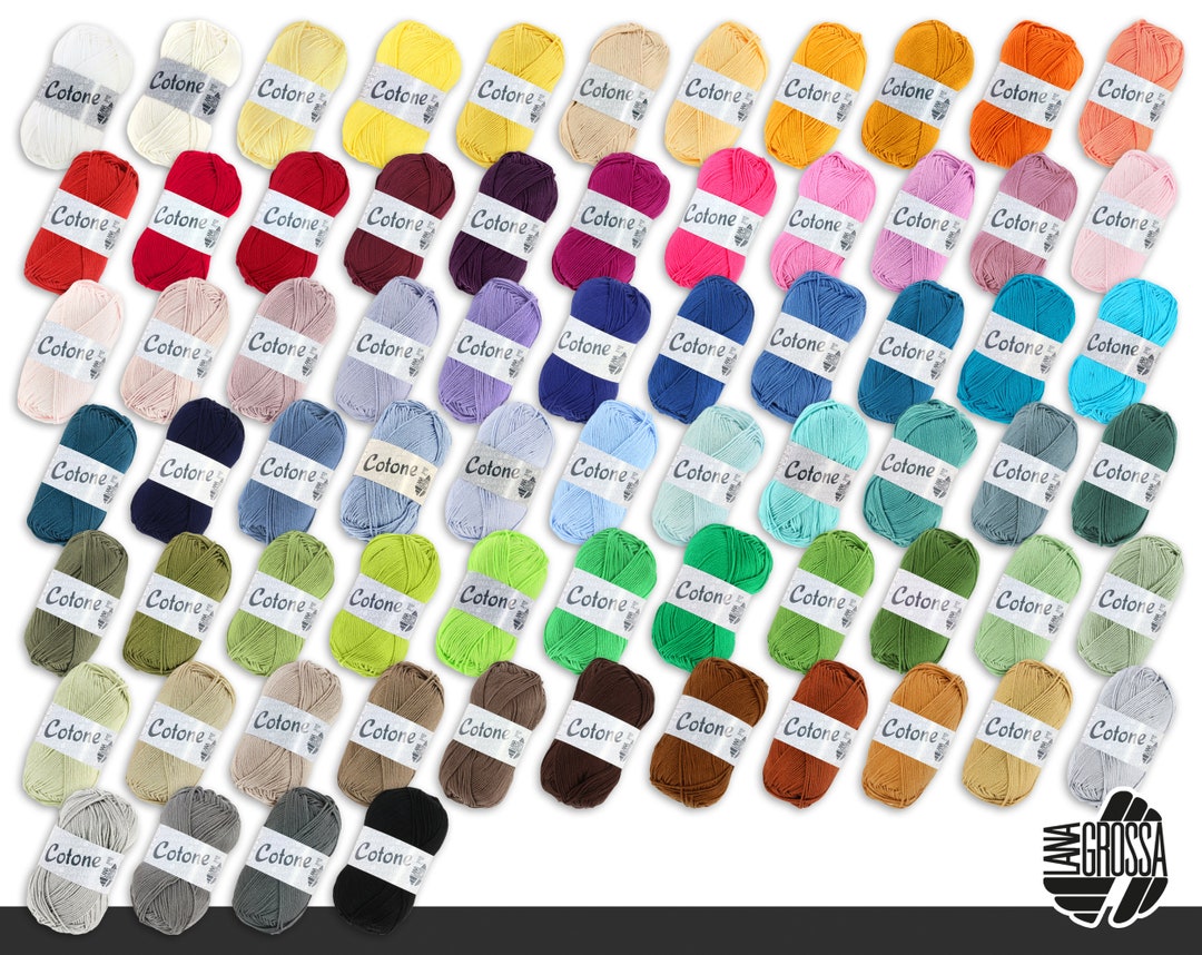 Lana Grossa 50 g Cotone Baumwolle Stricken Häkeln Basic-Garn Sommergarn ...