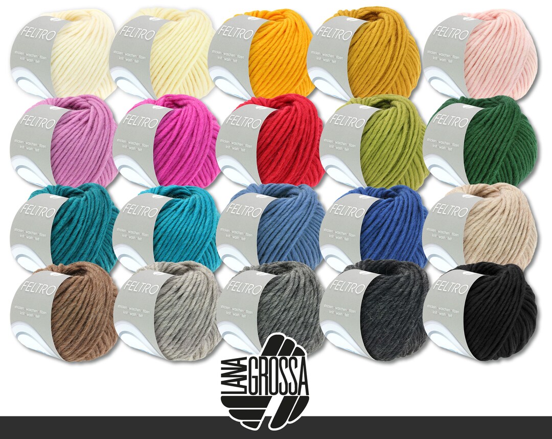 Lana Grossa 50 G Feltro Felt Wool Virgin Wool Knitting Felt Shoes 20 ...