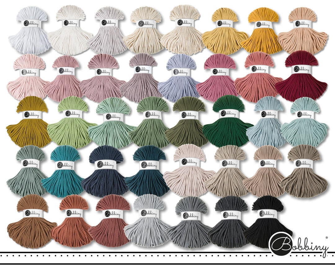 Bobbiny 2 X 100 M Braided Cord Premium Ø 5 Mm Textile Yarn Crochet ...