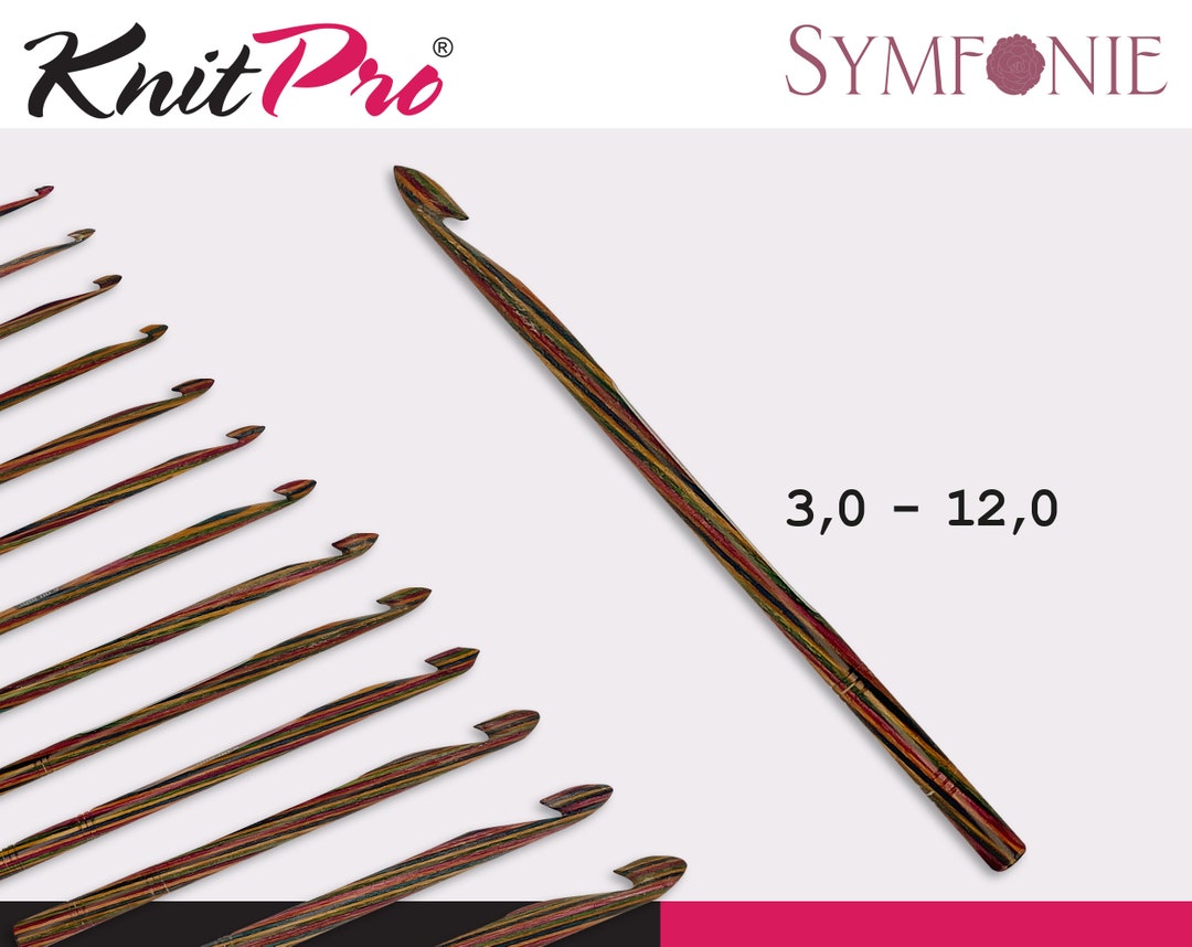 Knitpro Symfonie Crochet Hook Sustainable Birch Wood Lightweight ...