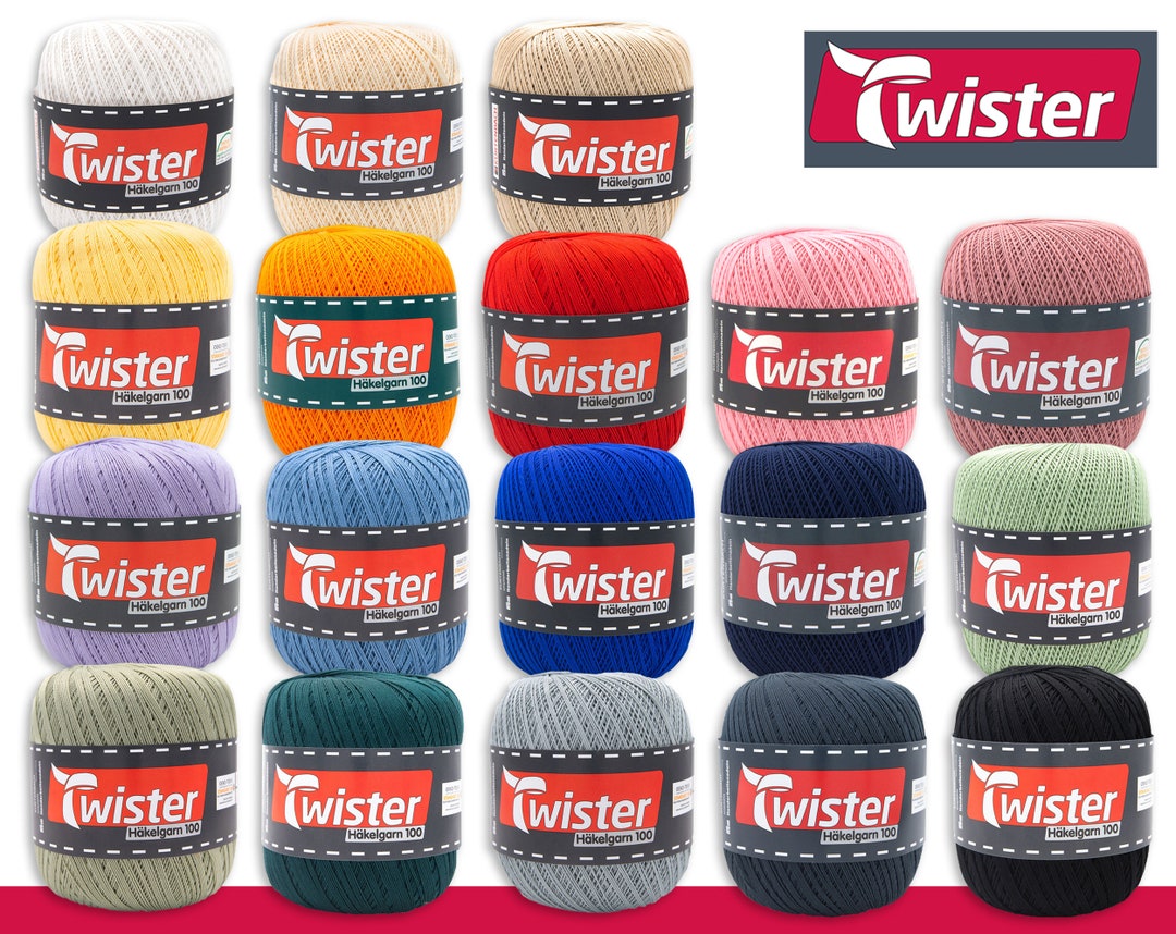 Twister 100 G Crochet Yarn 100 Mercerized Combed Gassed Cotton 18 ...