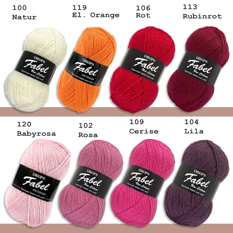 Drops 50 G Fabel Superwash Wool Sock Yarn Knitting Crochet Yarn Wool ...