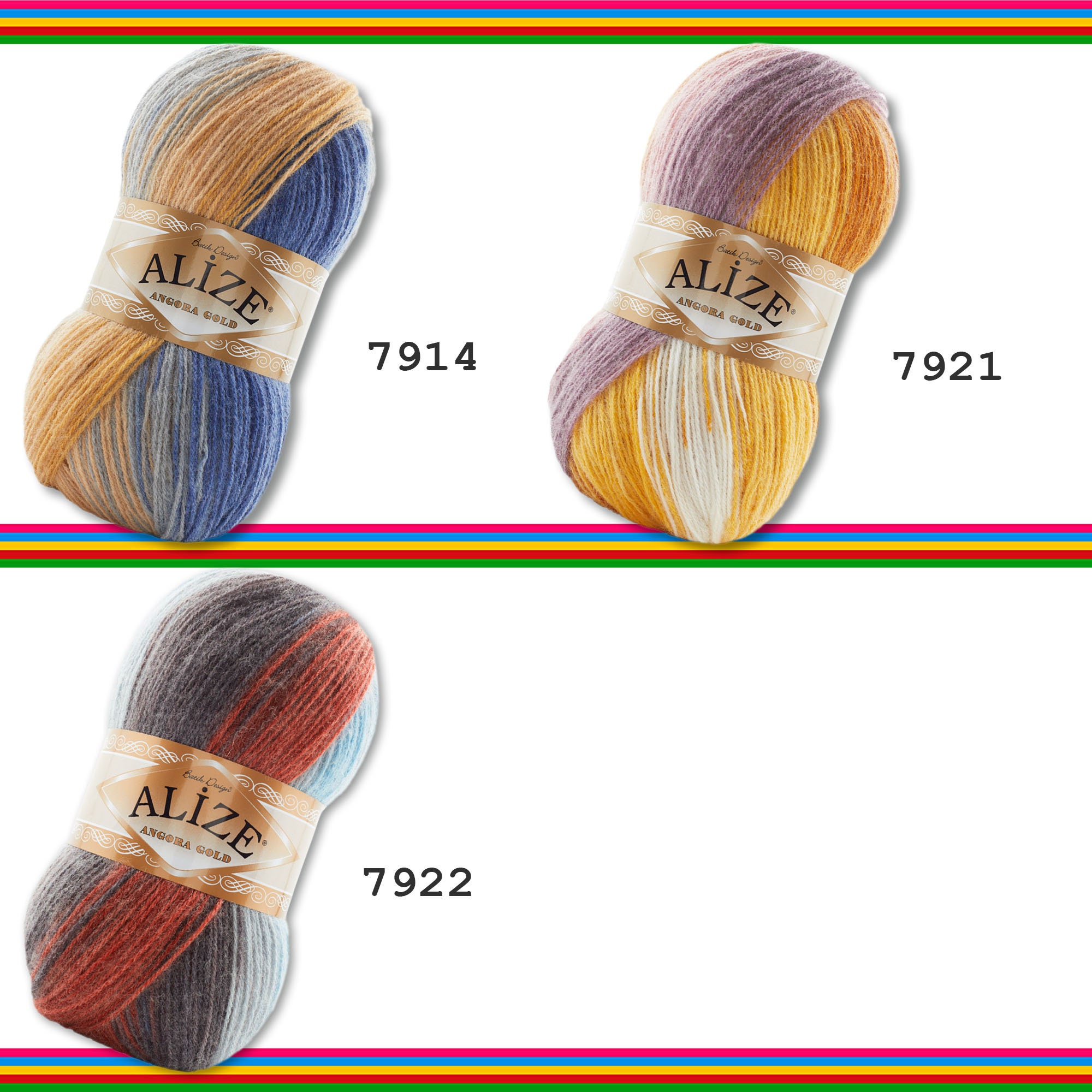 Alize 100 G Angora Gold Batik Gradient Yarn Knitting Crochet ...