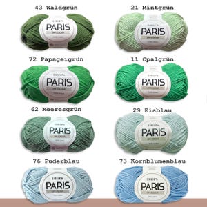 Drops 50 g Paris Baumwolle Wolle Garn Sommergarn Babygarn Basicgarn Öko ...