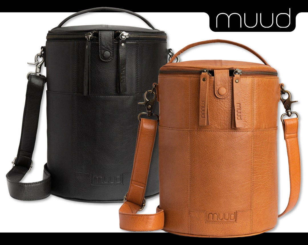 Muud Saturn XL Handmade Leather Bag for Knitting and Crochet Objects ...