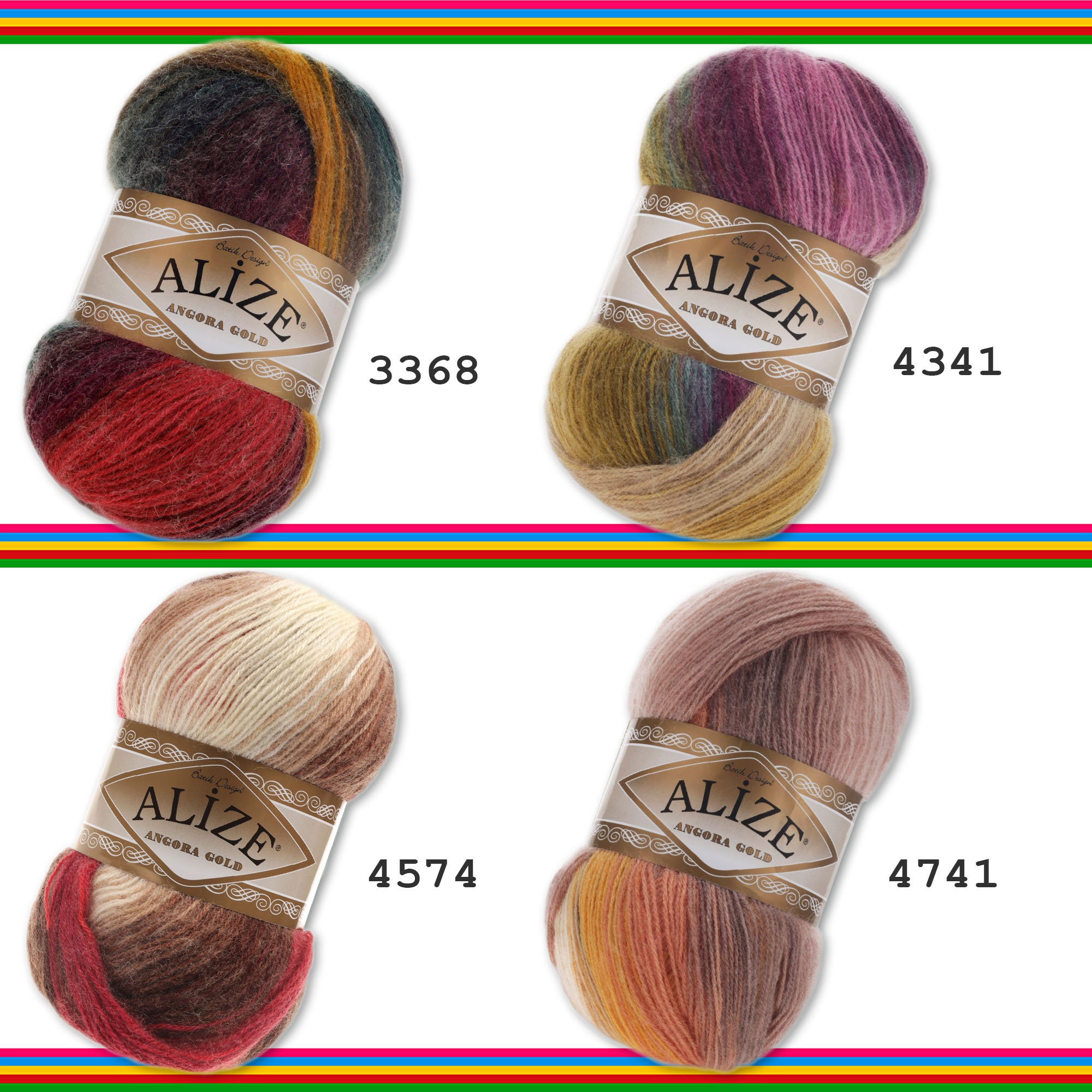 Alize 100 G Angora Gold Batik Gradient Yarn Knitting Crochet ...