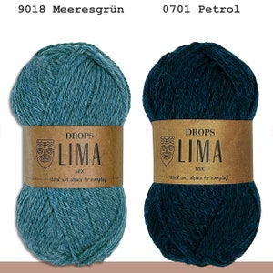 Drops 50 G Lima Mix Crochet Knitting Felting Virgin Wool Alpaca Felt ...