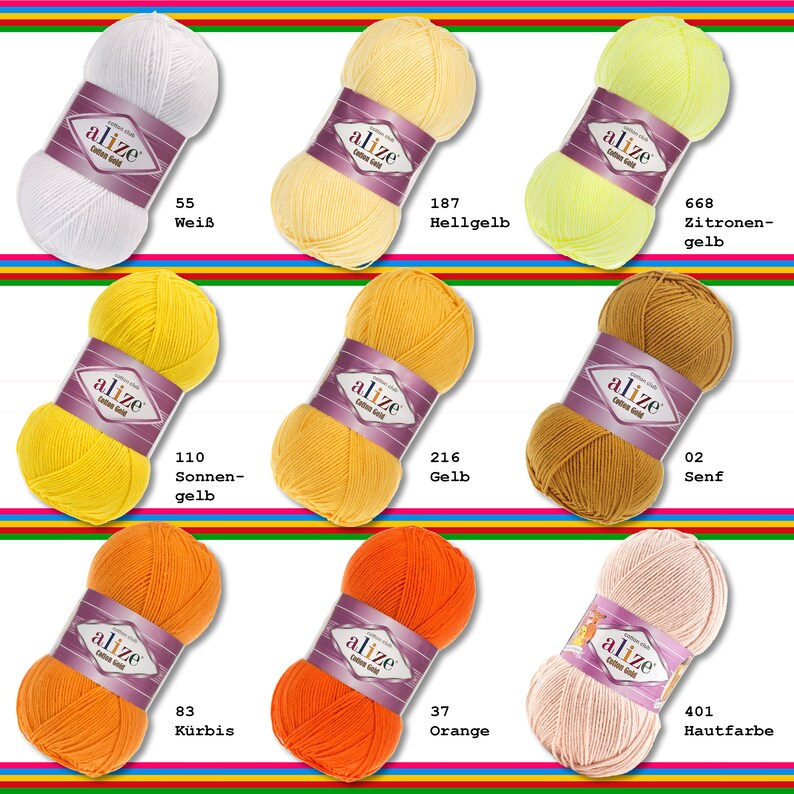 Alize 100 g Cotton Gold Baumwolle Sommerwolle Garn Wolle - Etsy.de