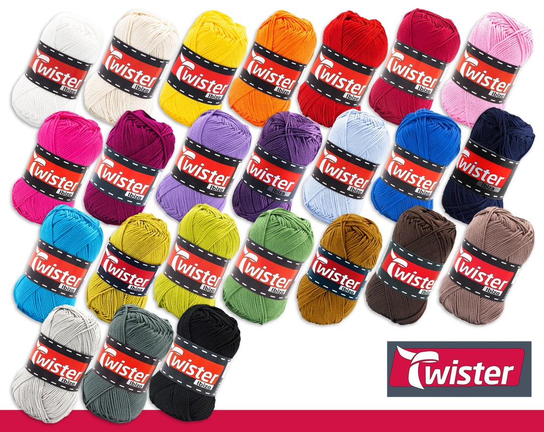 Twister 50 G Ibiza Uni Cotton Summer Yarn Baby Yarn Knitting Crochet ...