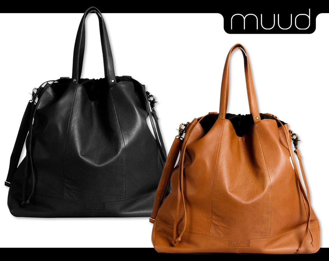 Muud Lofoten XL Handmade Project Bag Leather Bag for Knitting and ...