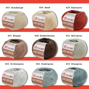 YarnArt 50 g Baby Cotton Wolle Garn Baumwolle Polyacryl Häkeln Stricken ...