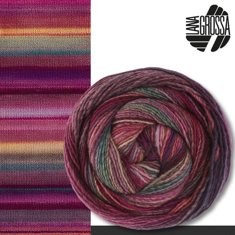 Lana Grossa 200 G Gomitolo Intenso Wicking Yarn Color Gradient Virgin ...