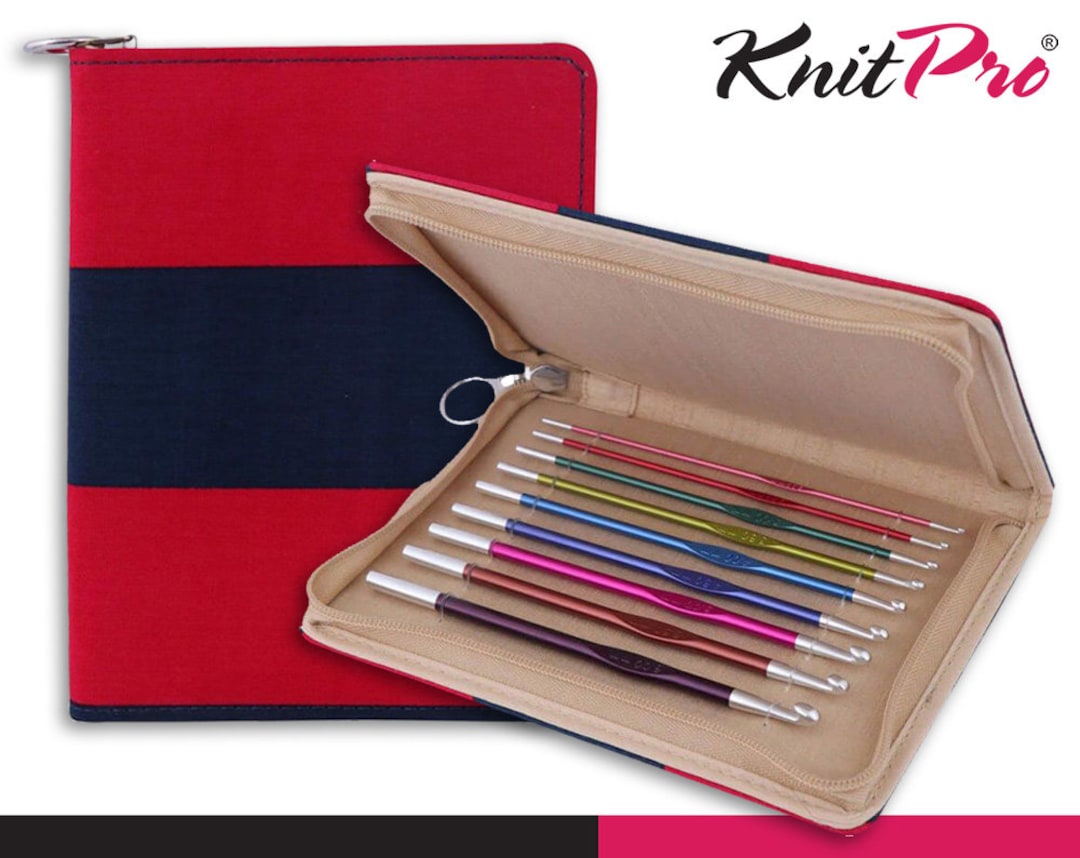 Knitpro Zing Single Crochet Hook Set Handmade Crochet Case Metal ...