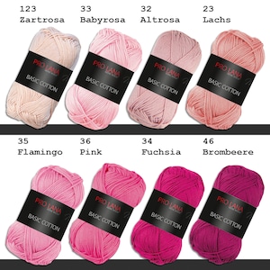 Pro Lana 50 g Basic Cotton Stricken Häkeln Baumwolle mercerisiert Öko-Tex-zertifiziert Wolle ...
