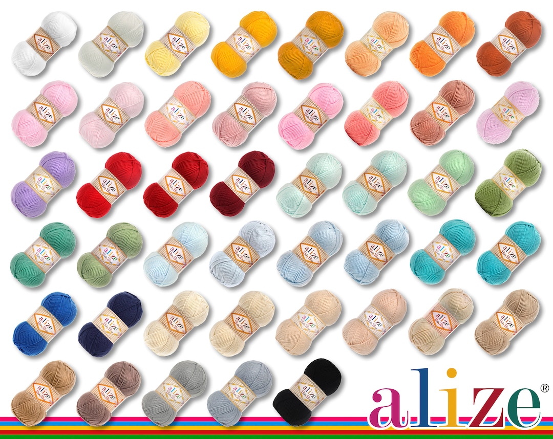 Alize 5 X 100 G Baby Best Anti-pilling Baby Wool for Crocheting and ...