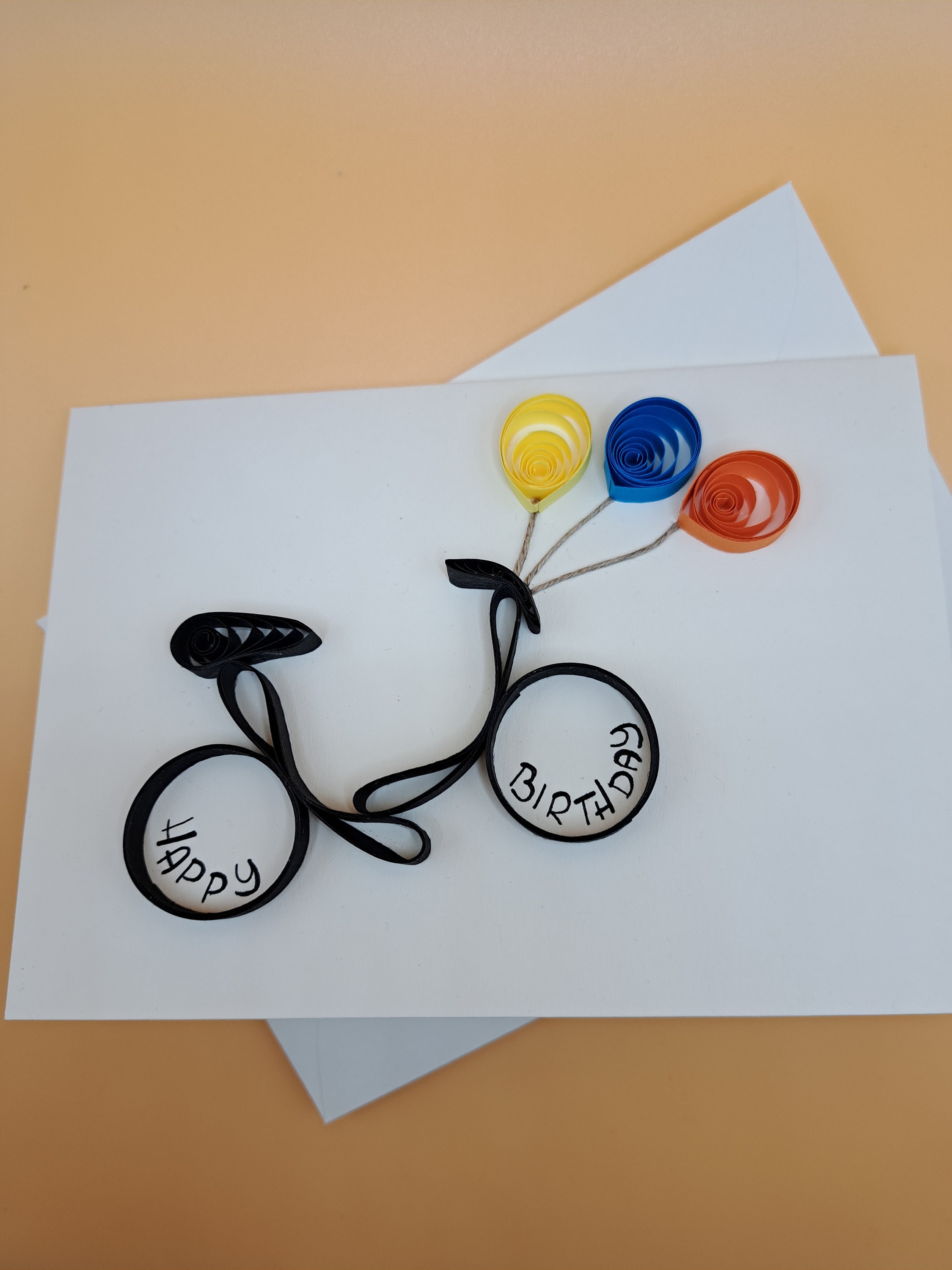 Bike Birthday Card Happy Birthday Handmade Birthday Card - Etsy